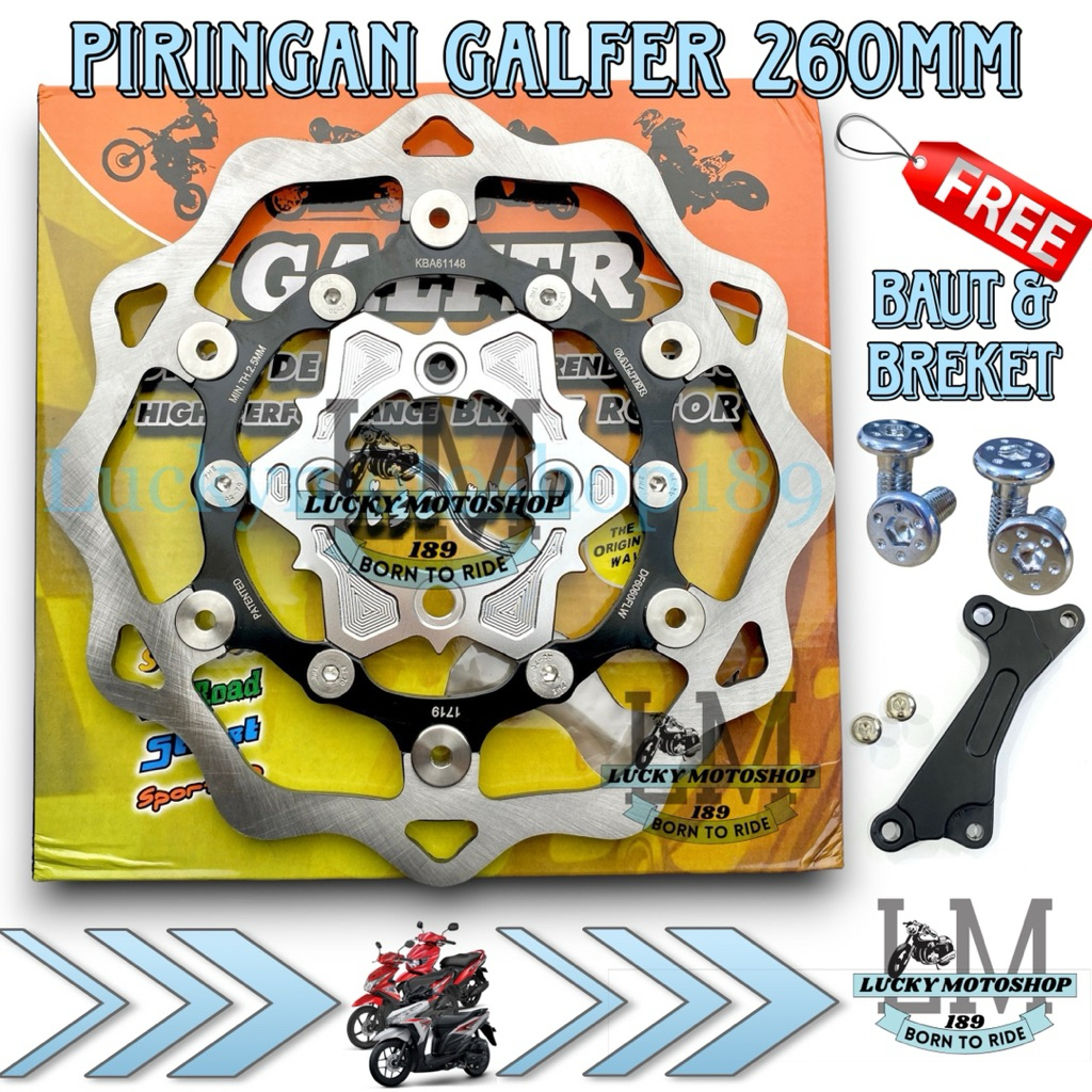 Jual Piringan Cakram 260mm Galfer Vietnam Floating Vario Mio Scoopy ...