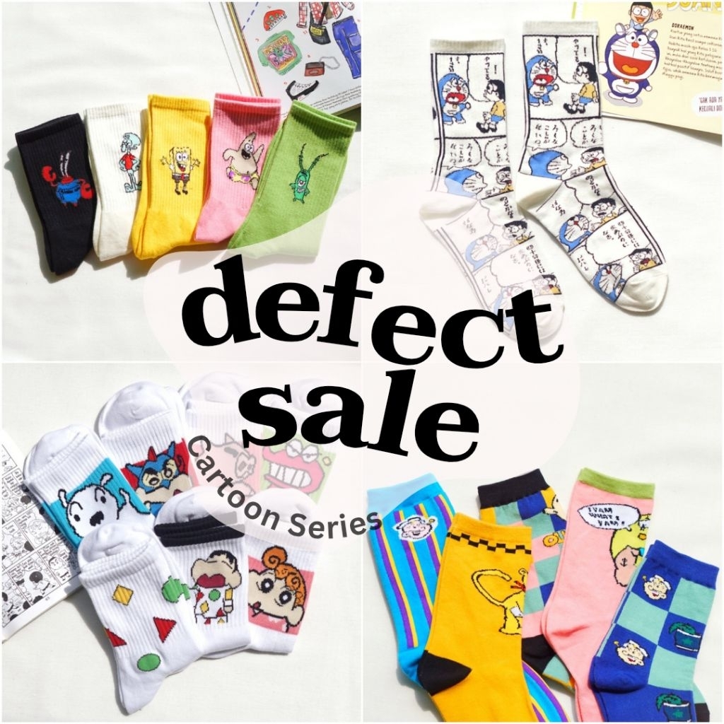 Jual [DEFECT SALE] Cartoon Series Socks / Kaos Kaki Panjang Dewasa ...
