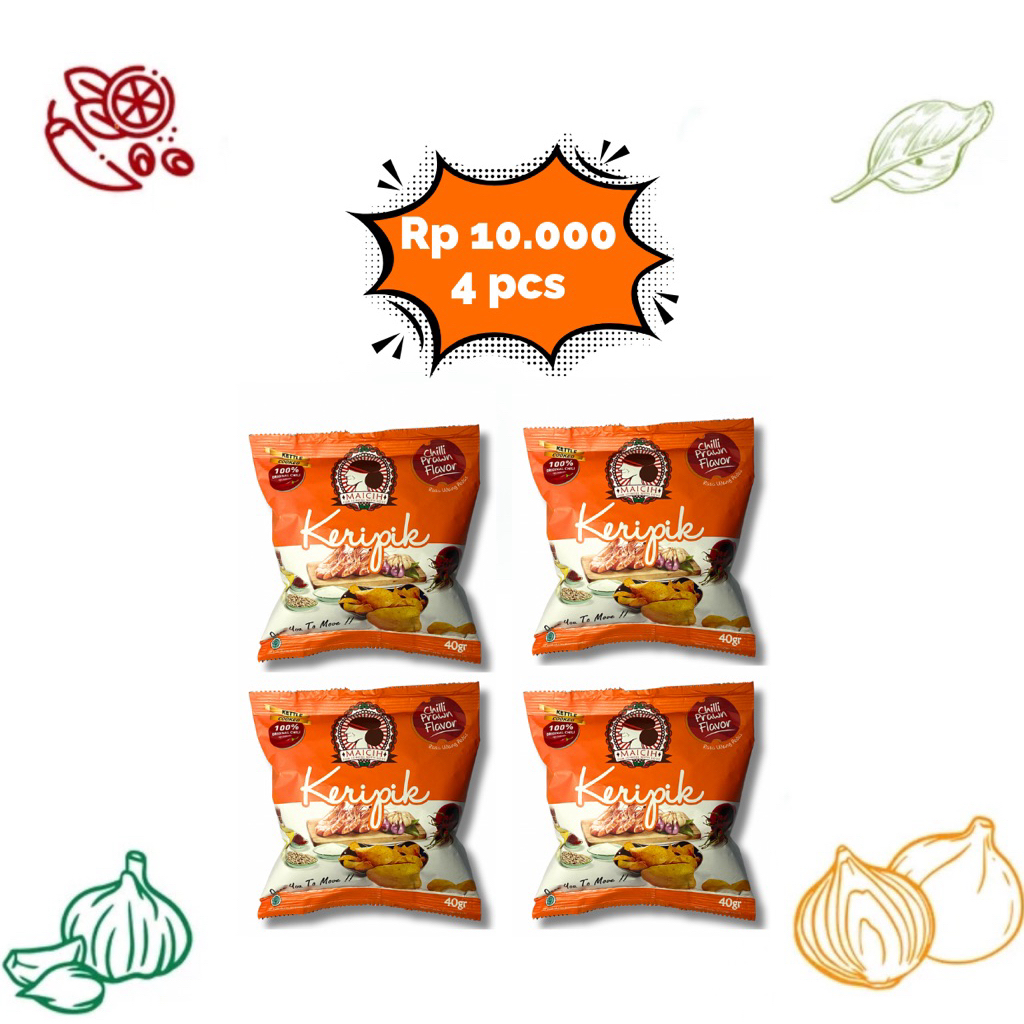 Jual MAICIH KERIPIK UDANG 40GR 10K 4PCS | Shopee Indonesia
