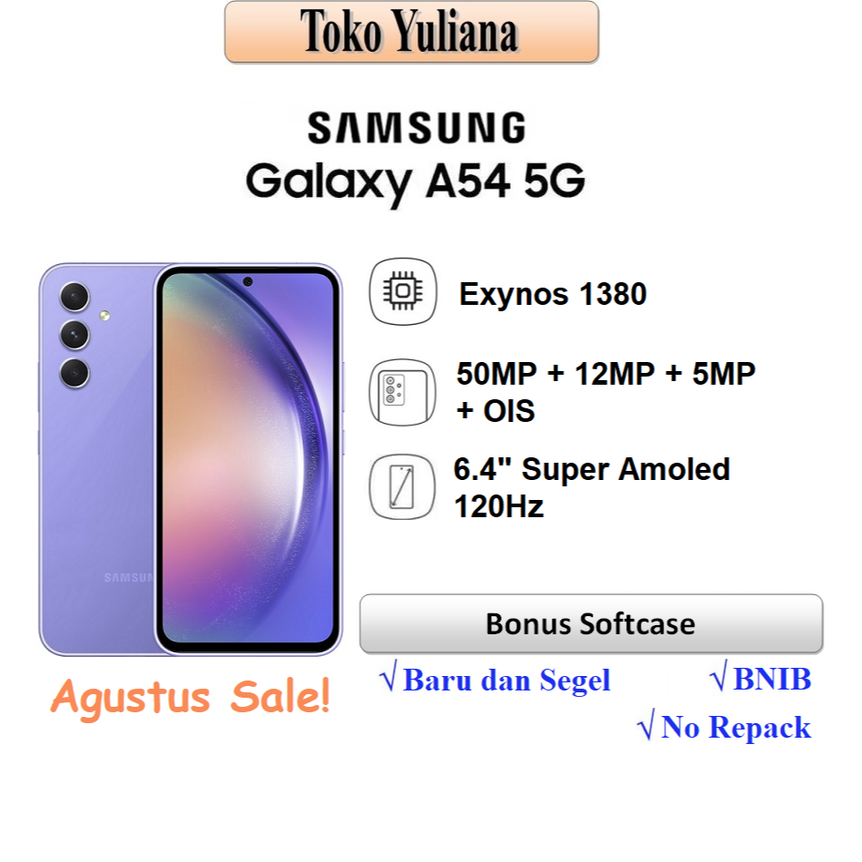 Jual Samsung Galaxy A54 5G 8/128GB 8/256GB Garansi Resmi SEIN SM A546E | Shopee Indonesia