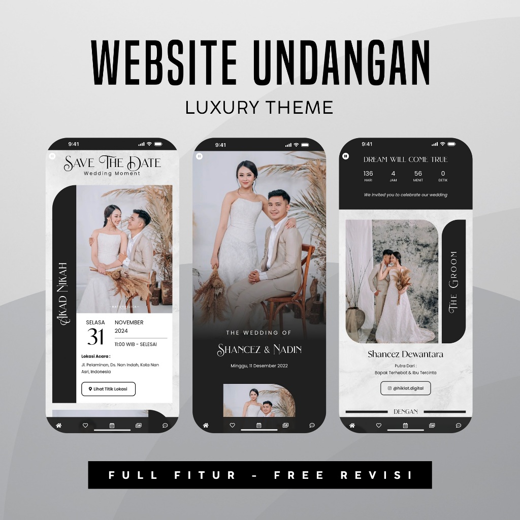 Jual LUXURY - Undangan Digital Website Pernikahan - Undangan Website ...
