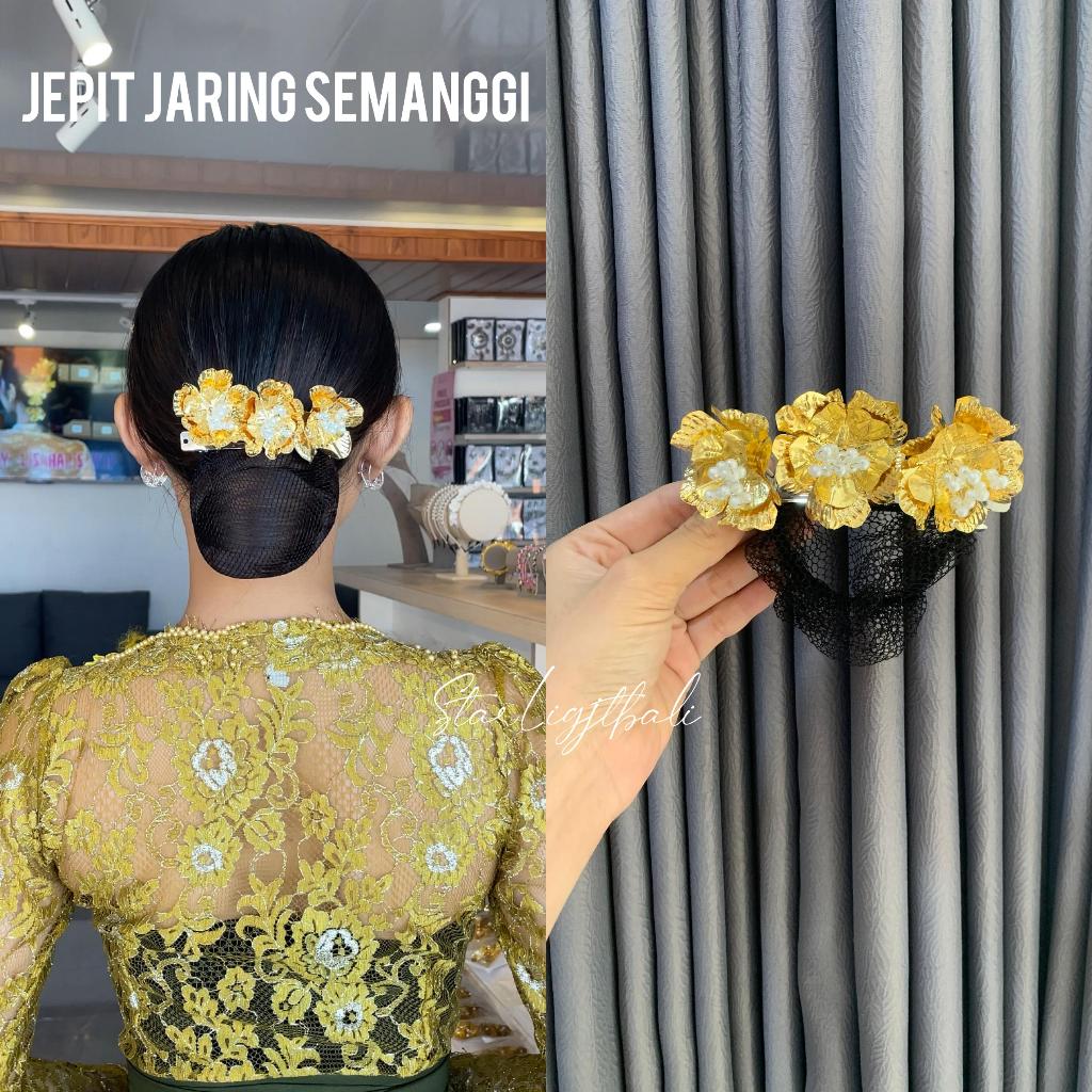Jual Starlight Bali || Jepit Jaring Bunga Semanggi Emas/Jaring Rambut ...