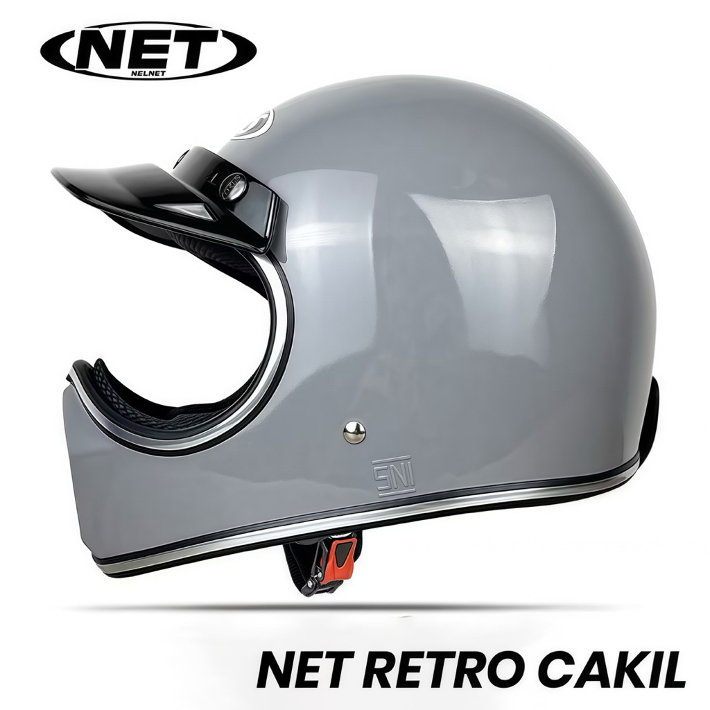 Jual Helm Retro Full Face Cakil NET Unisex Premium Standar SNI ...