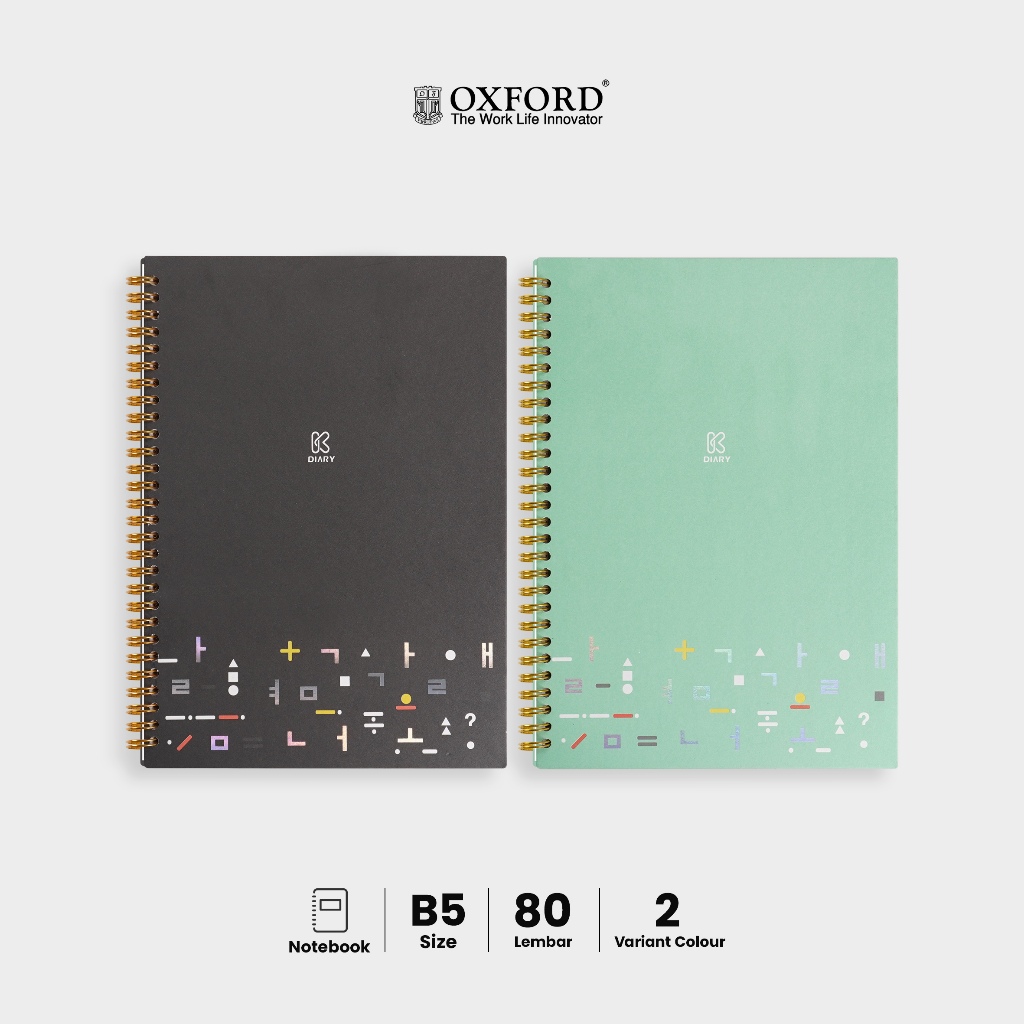 Jual Oxford Korean Diary Notebook Planner B5/A5/Mini Hardcover - Desain ...