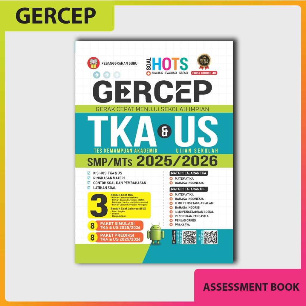 Jual Buku Gercep TKA (Tes kemampuan akademik) Untuk SMP/MTs - Yrama ...