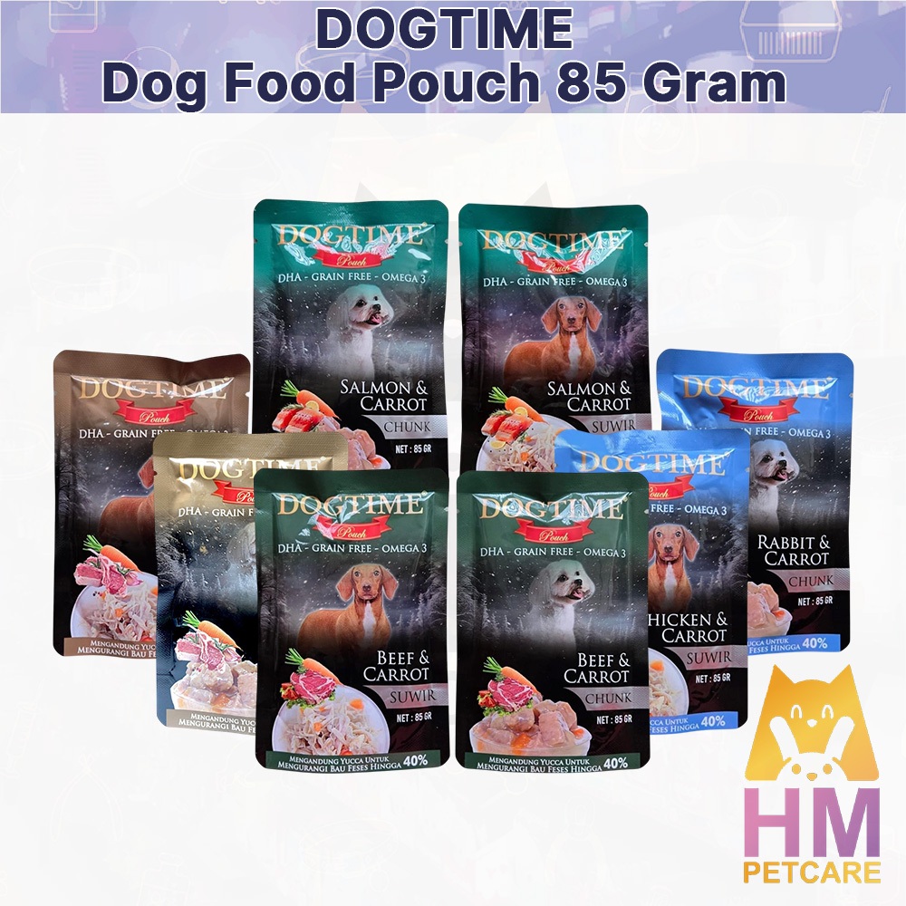 Jual DOGTIME Pouch 85gr - Makanan Anjing Wet Food Dog Time 85 gr ...