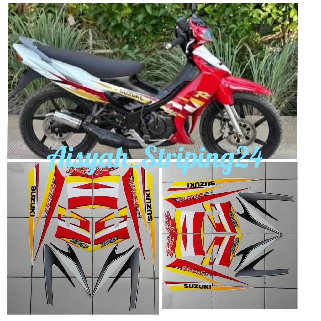 Jual STIKER STICKER STRIPING LIS LES POLET BODY MOTOR SUZUKI SATRIA HIU ...