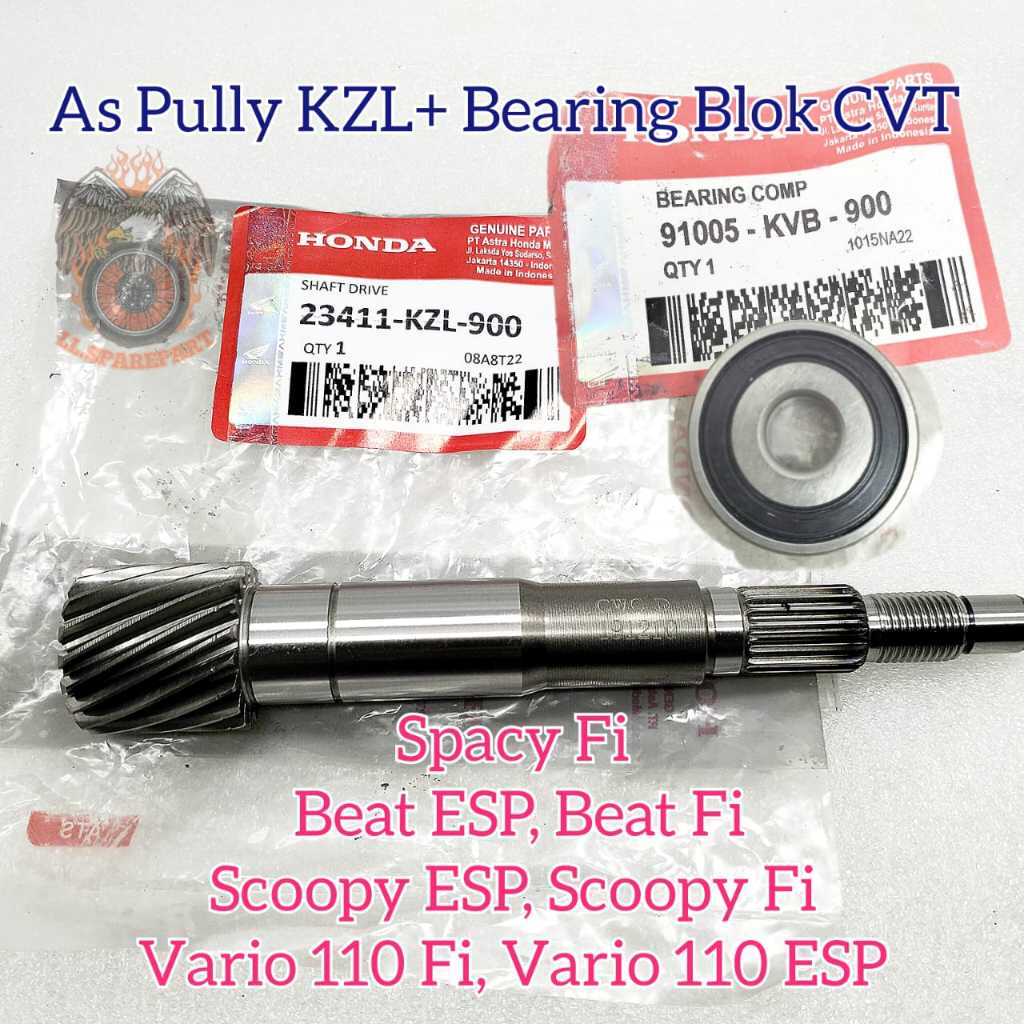 Jual As Pully Honda KZL + Bearing Blok CVT Set Original Beat FI Beat ...
