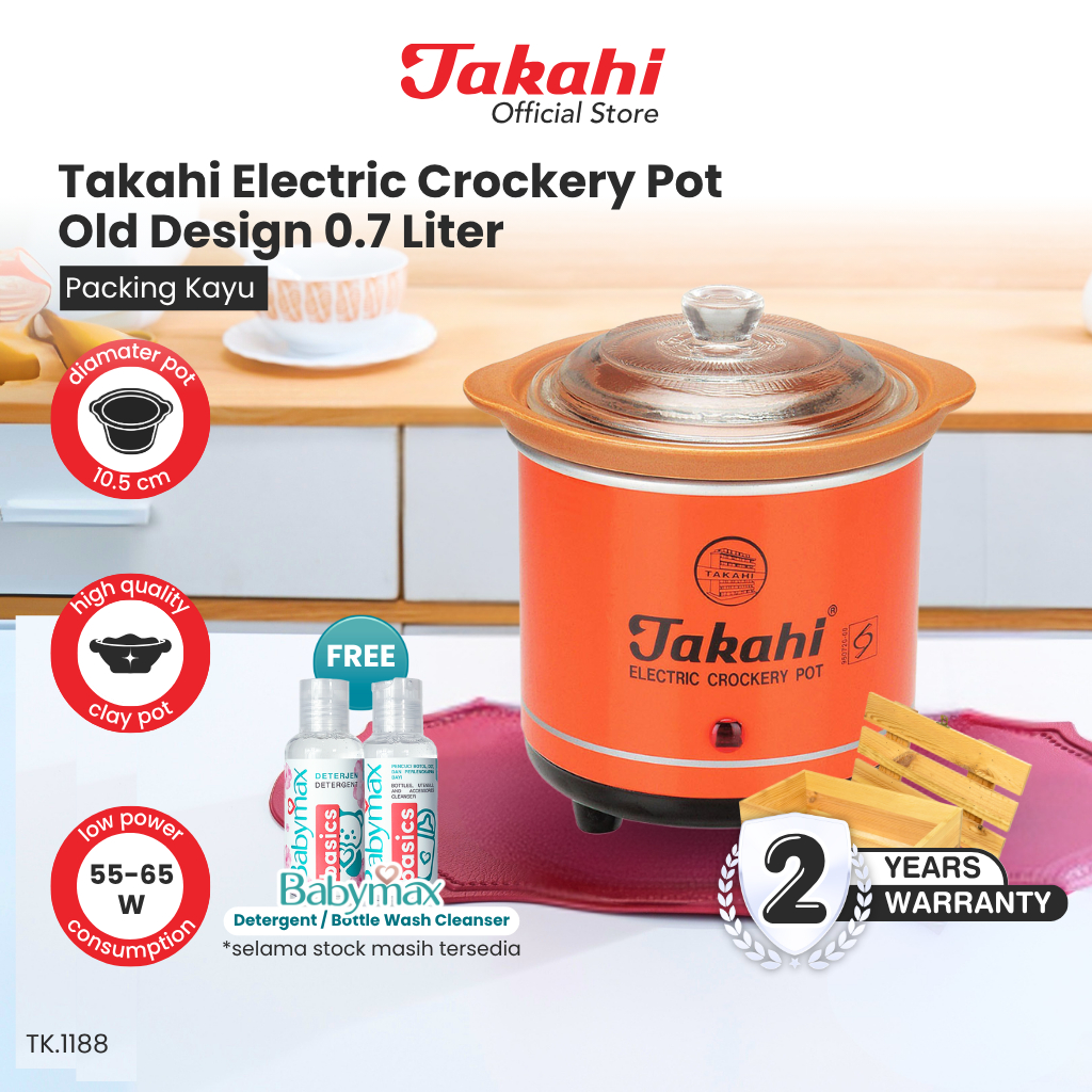 Jual Takahi Electric Crockery Pot 0.7 Liter Old Design | (INCLUDE PALET ...