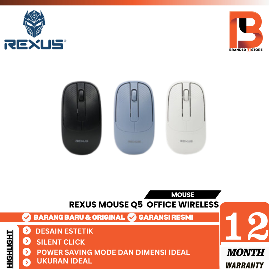 Jual REXUS Mouse Office Wireless Q5 ORIGINAL GARANSI RESMI | Shopee ...