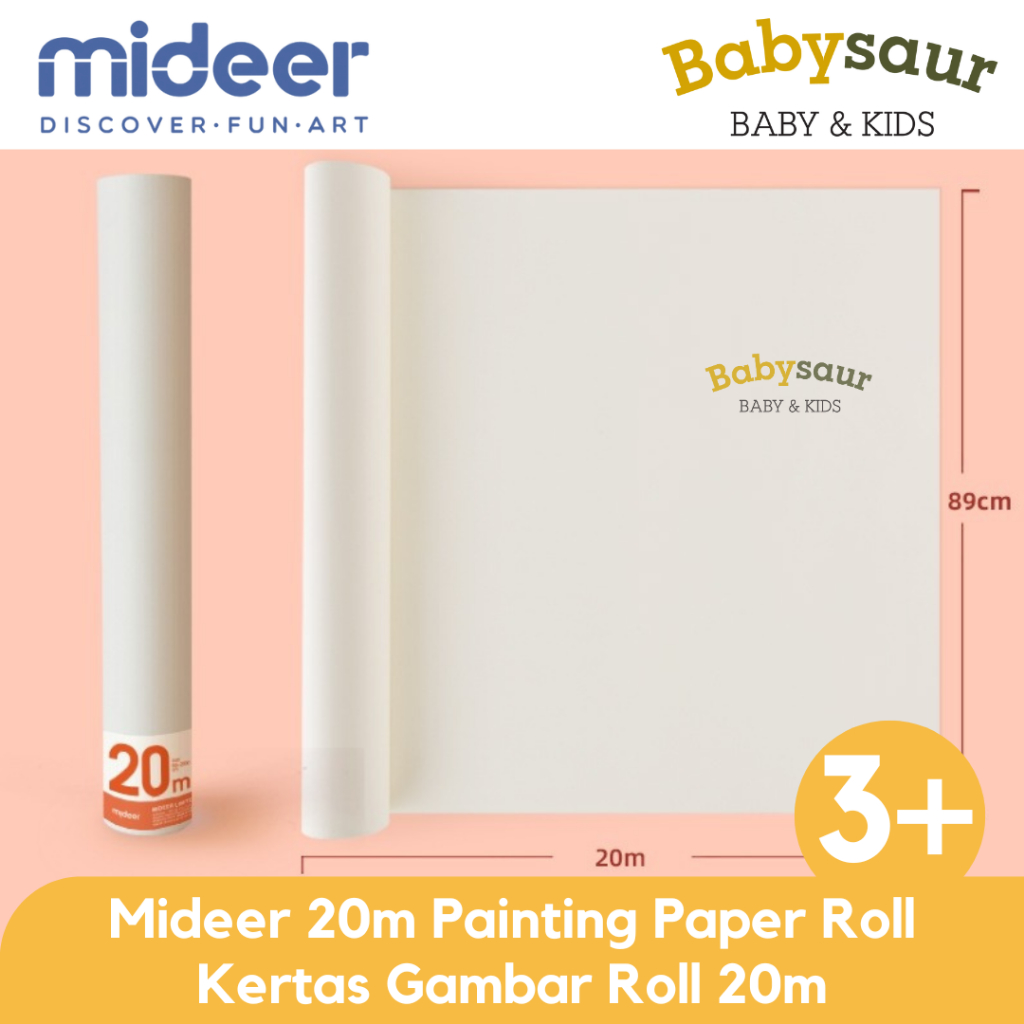Jual Mideer 20m Painting Paper Roll Kertas Gambar Roll 20m Kertas ...