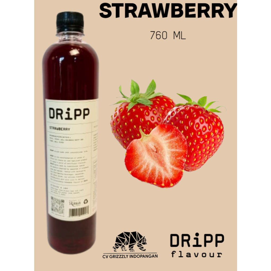 Jual DRiPP Strawberry Flavor Syrup (Sirup Strawberry) | Shopee Indonesia