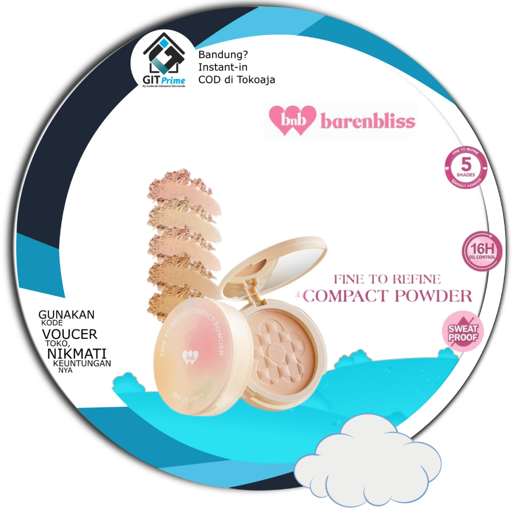 Jual BNB barenbliss Korean Bloomatte Fine to Refine Compact Powder (24H ...