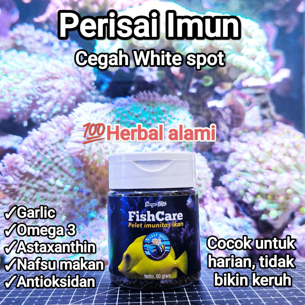 Jual Fishcare Premium 60gr pelet ikan tenggelam imunitas prima. Garlic ...