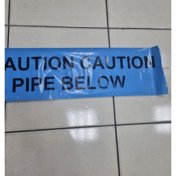 Jual Caution caution water pipe below pita penanda 6” warna biru ...