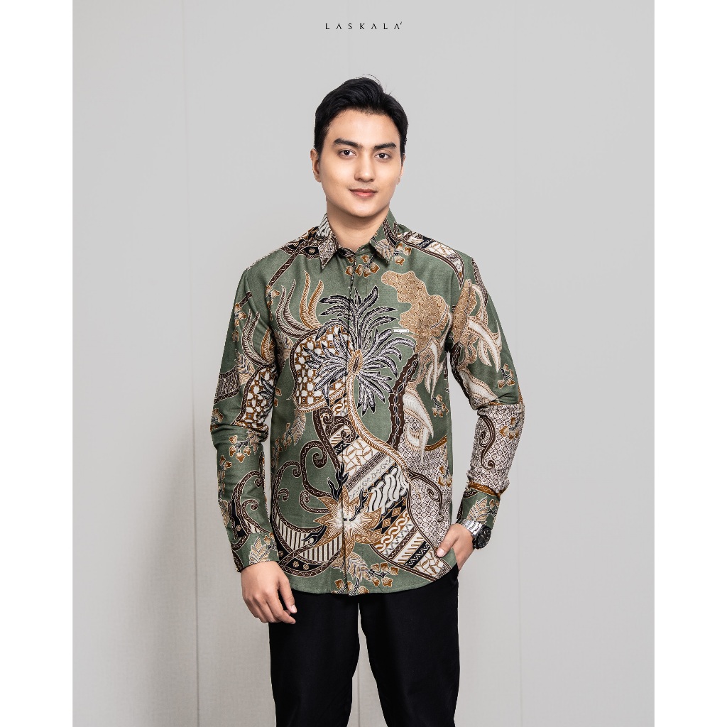 Jual Laskala Batik Premium Prajna Kemeja Batik Pria Slimfit Lengan ...