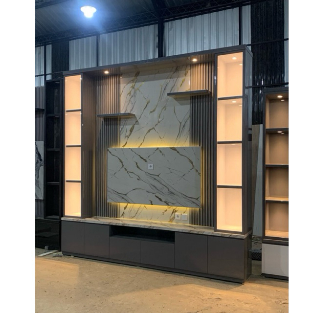 Jual backdrop tv minimalis / rak tv minimalis modern | Shopee Indonesia
