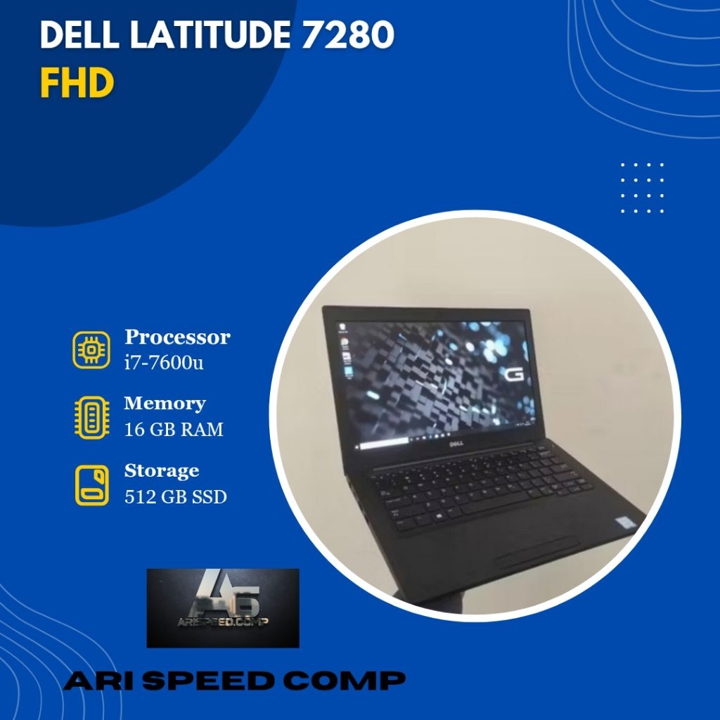 Jual DELL LATITUDE 7280 i7-7600u/RAM 16GB/SSD 512GB/FHD IPS | Shopee ...