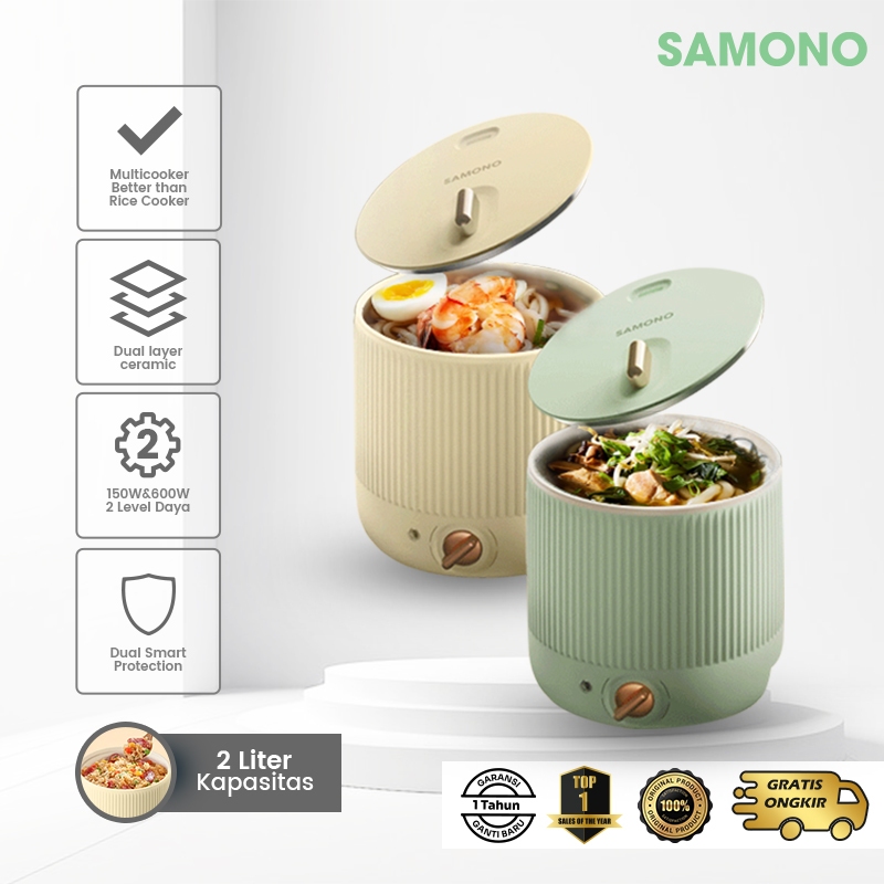 Jual SAMONO Panci Listrik Keramik Serbaguna Mini Slow Cooker Garansi ...