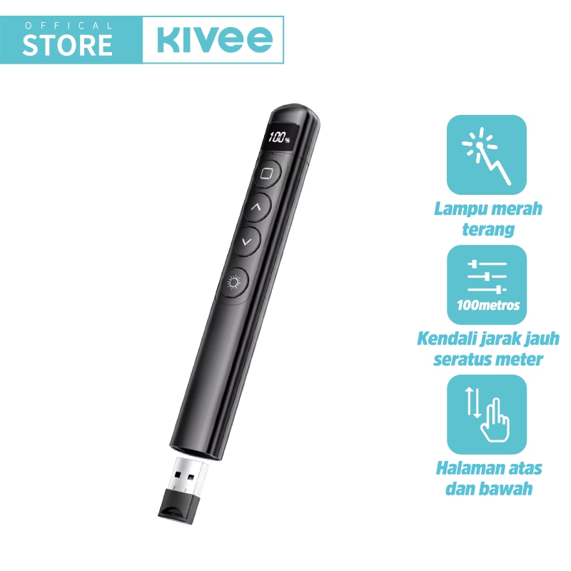 Jual KIVEE Laser Pointer Wireless Presenter 2.4G Pen Laser Presentasi ...