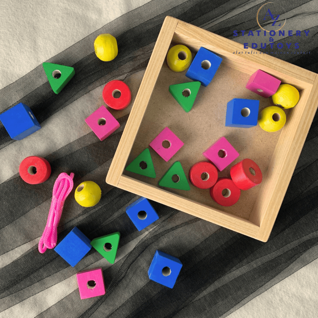 Jual Meronce Kayu / mainan edukasi kayu / wooden toys / meronce kayu ...