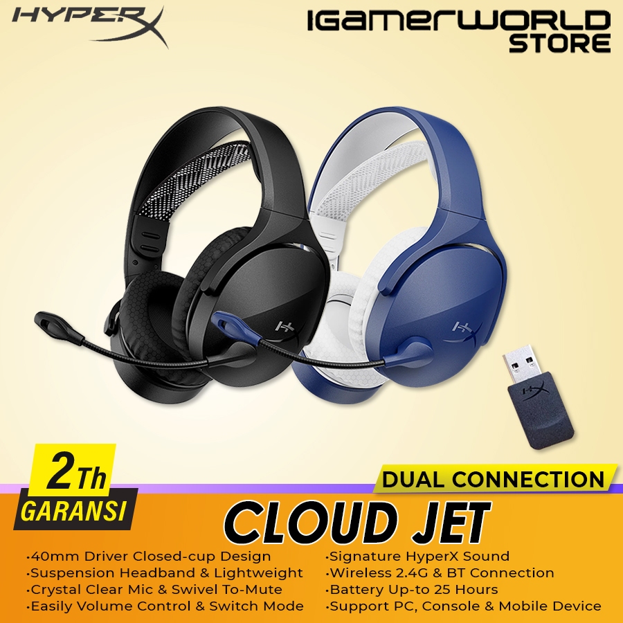 Jual HyperX Cloud JET Wireless Dual Connection Bluetooth Gaming Headset ...