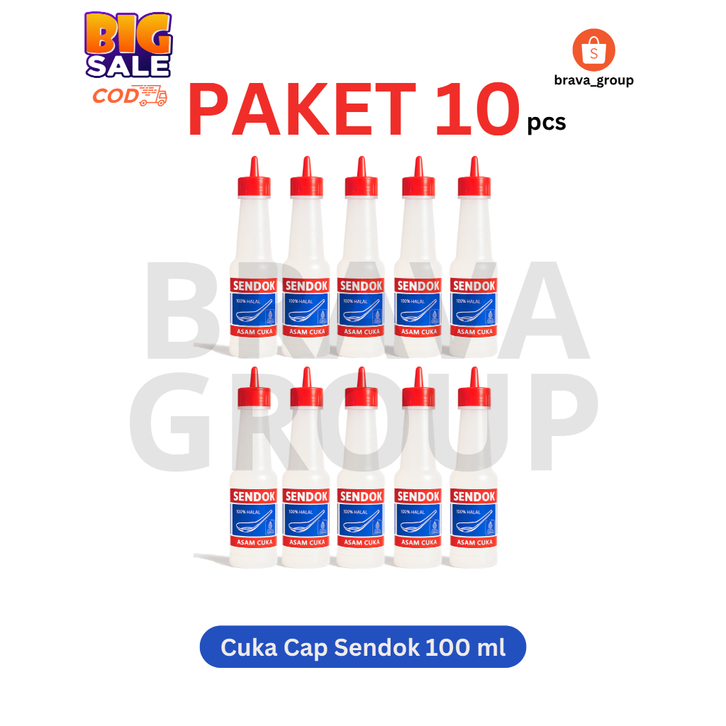 Jual [PAKET 10 pcs] CUKA MAKAN CAP SENDOK 100 ML / CUKA DAPUR / CUKA ...