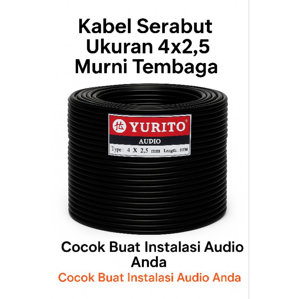Jual Kabel Audio Yurito 4x2,5 mm² Tembaga Murni – Harga Per Meter ...