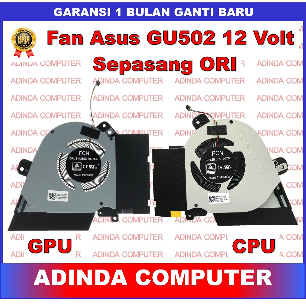 Jual Fan Asus ROG Zephyrus GU502D GA502DU GX502GV G15 M15 12V Sepasang ...