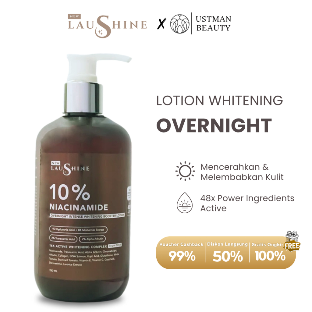 Jual Lauskin Laushine Lotion Edition Pump Lauskin Overnight Whitening ...