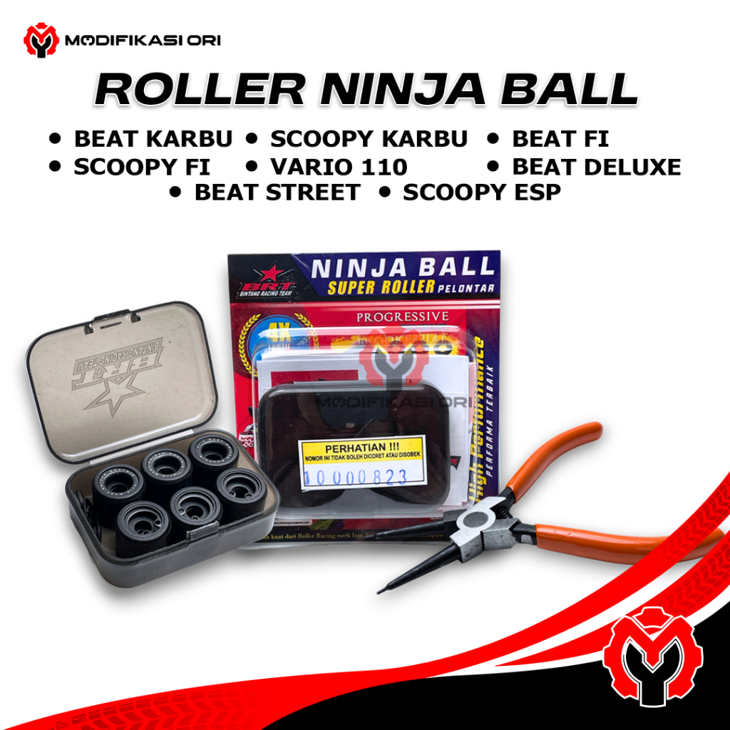 Jual ROLLER NINJA BALL Beat Fi - Scoopy - Genio - Roller BRT Racing ...
