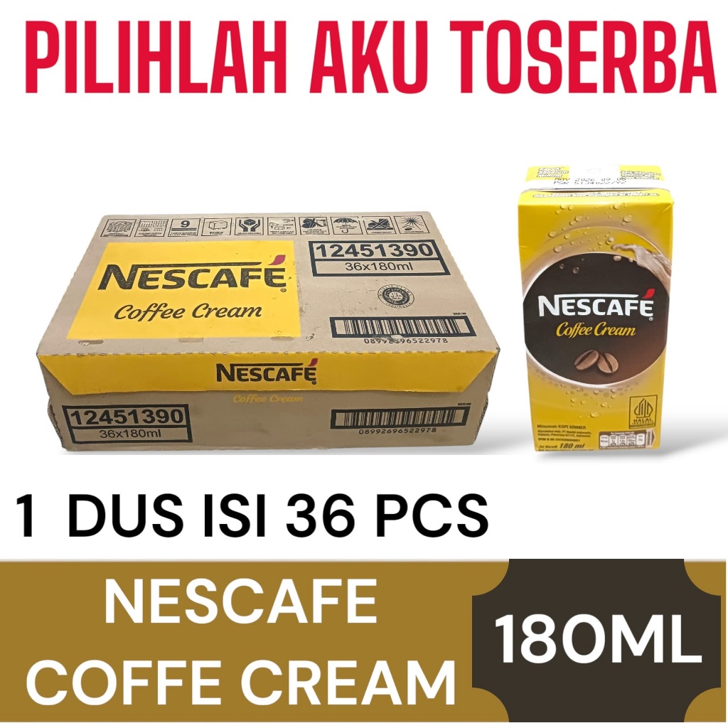 Jual Nescafe Coffee Cream UHT / Kopi Kotak Instan - (1 dus isi 36 @180 ...