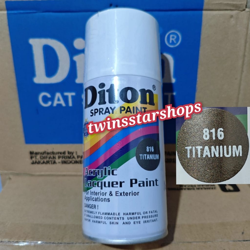 Jual Pilok Pilox Pylox Cat Diton Titanium 816 Glossy Mengkilap Spray ...