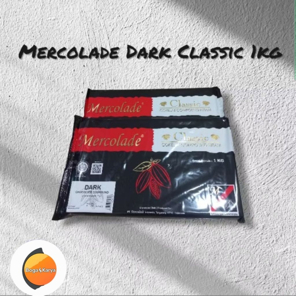 Jual Mercolade Dark Classic / Dark Premium Coklat Batang 1kg | Shopee ...
