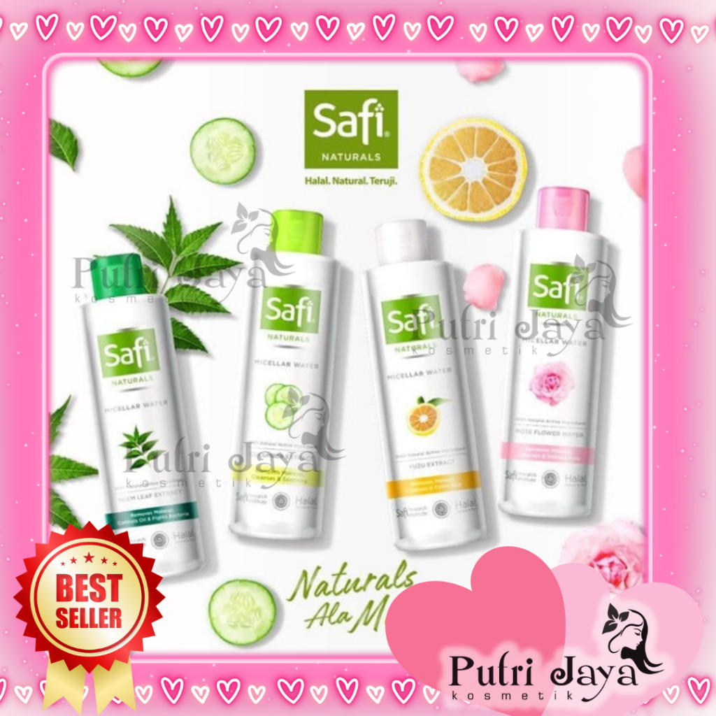 Jual SAFI- Micellar Water -100ML/Jerawat /Normal/Pori2 Besar | Shopee ...