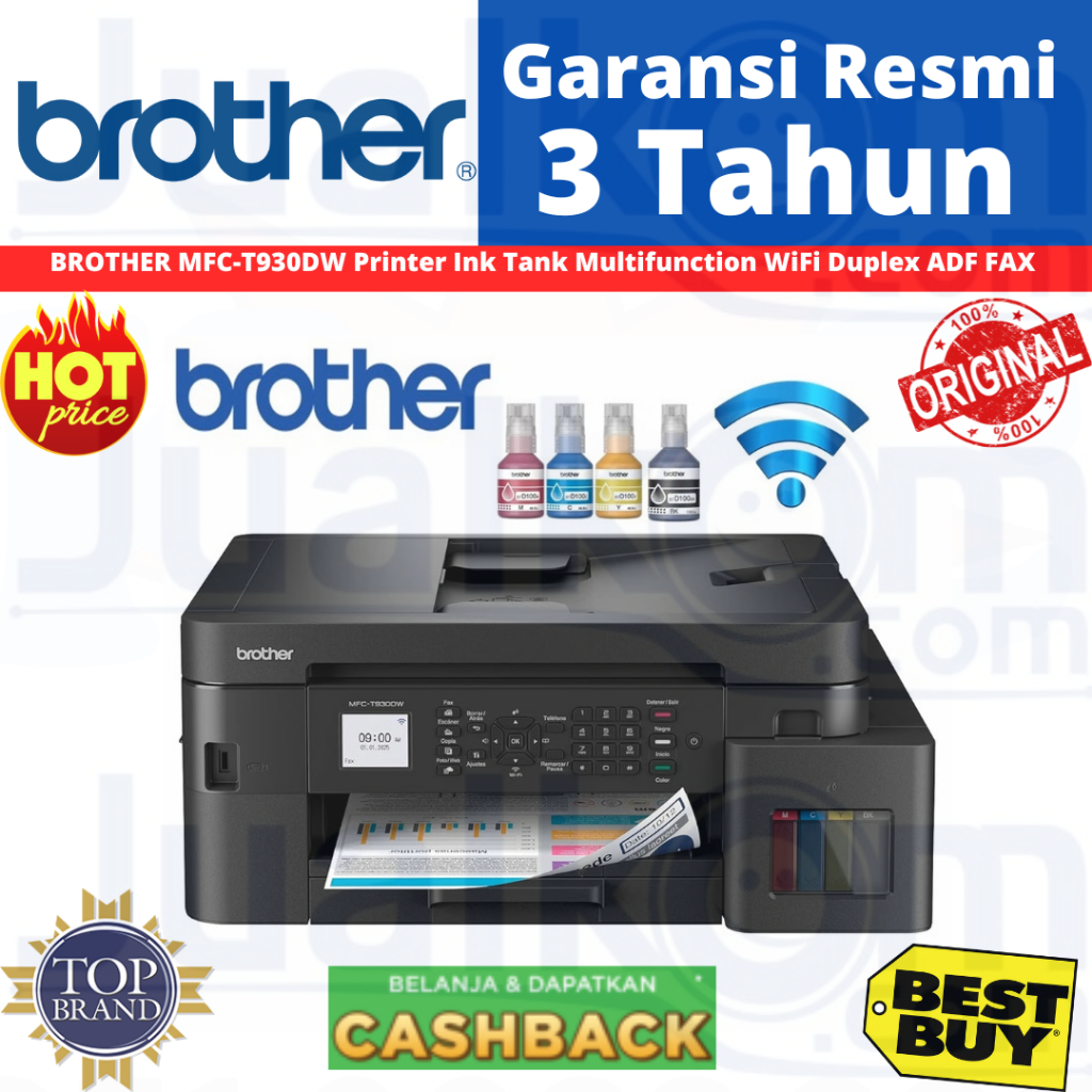 Jual Printer Brother MFC-T930DW Pengganti MFC-T920DW Ink Tank All In ...