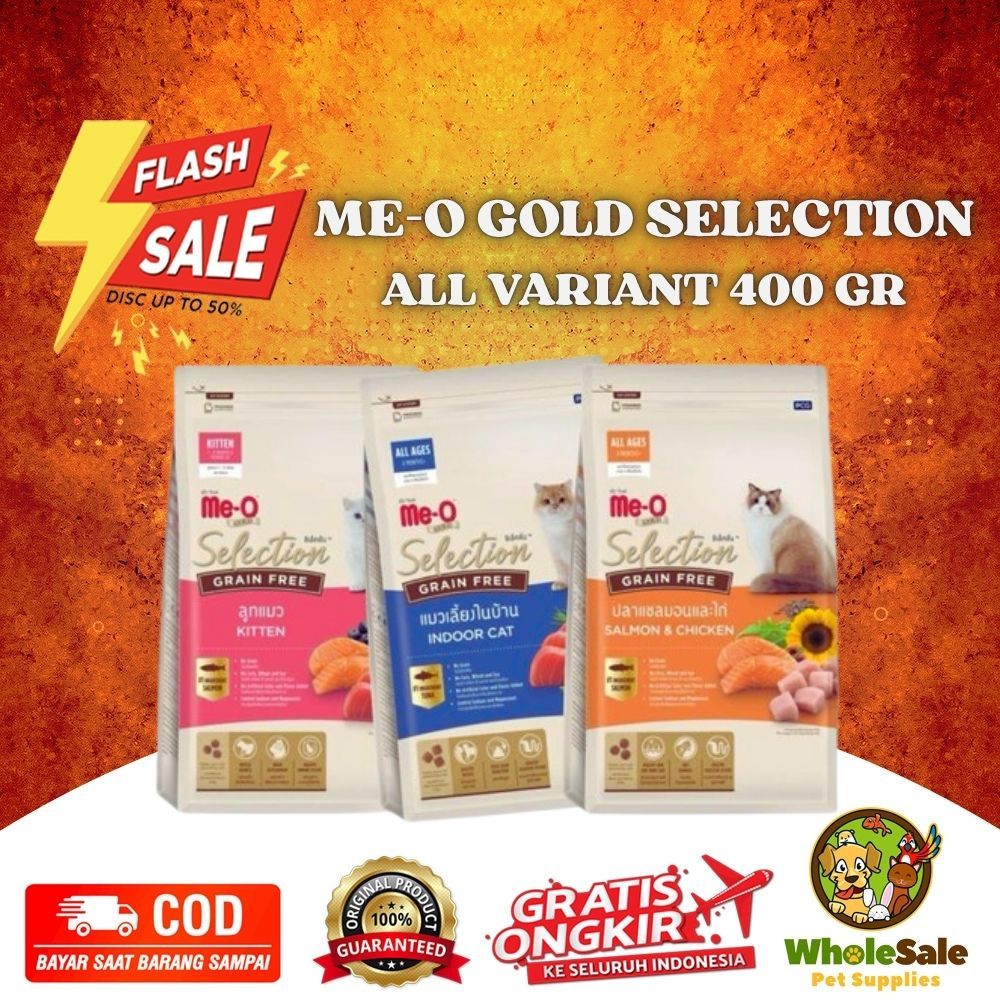 Jual MeO Gold Selection Dry Cat Food 400 GR Me-O Gold Selection Kitten ...