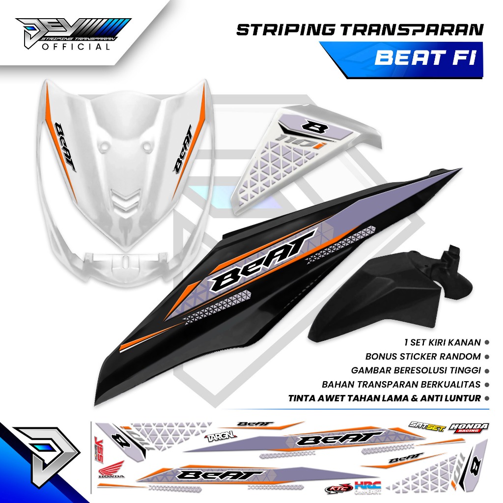 Jual STRIPING TRANSPARAN BEAT FI | VARIASI GARIS | STICKER BAHAN BENING ...