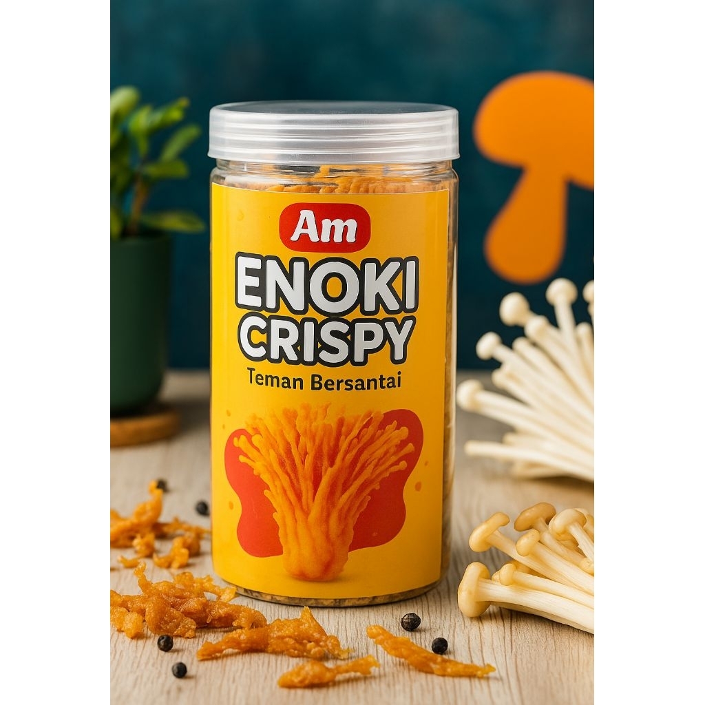 Jual Jamur Enoki crispy Toples 1000 Ml - Jamur Crispy - Jamur Enoki ...