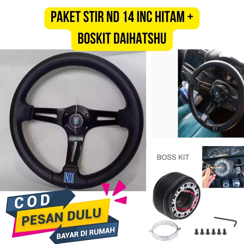 Jual Stir Racing Mobil Nardi Hitam 14 Inc + Boskit (Toyota,Daihatsu ...