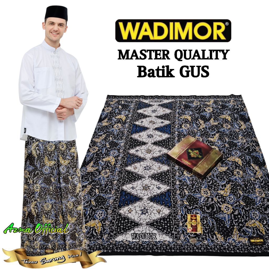 Jual Sarung Wadimor Master Quality Batik Gus Motif Hitam | Shopee Indonesia