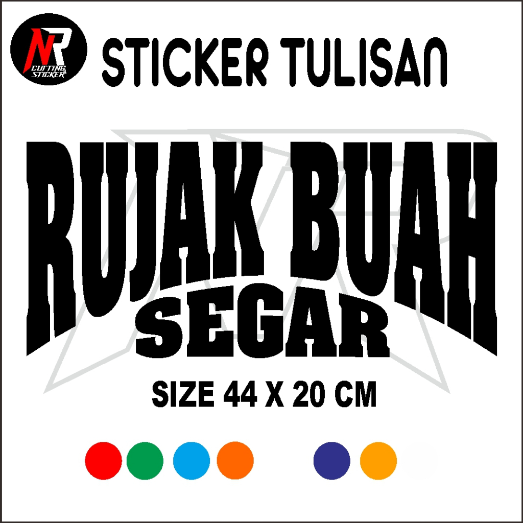 Jual STICKER TULISAN RUJAK BUAH SEGAR STICKER TULISAN UNTUK NAMA JUALAN ...