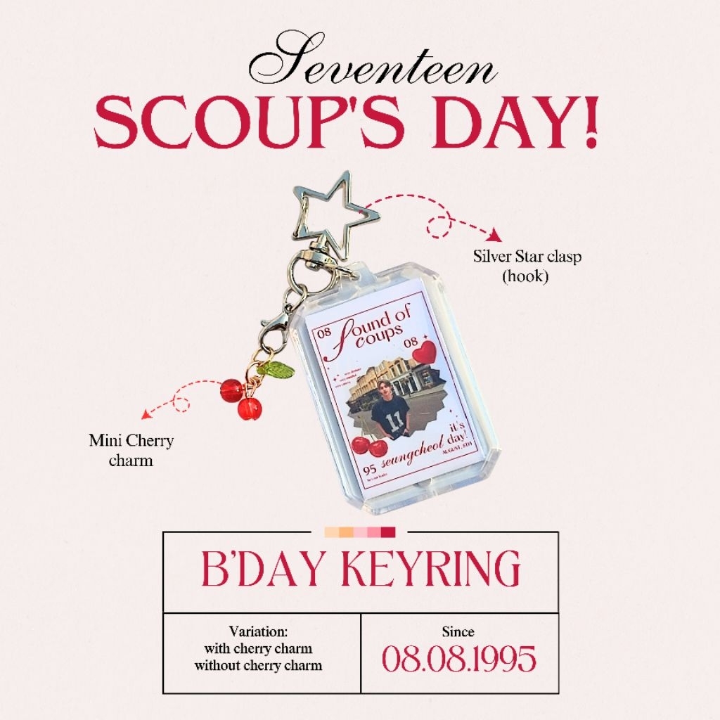 Jual SEVENTEEN SCOUPS BIRTHDAY KEYRING KEYCHAIN FANMADE | Shopee Indonesia