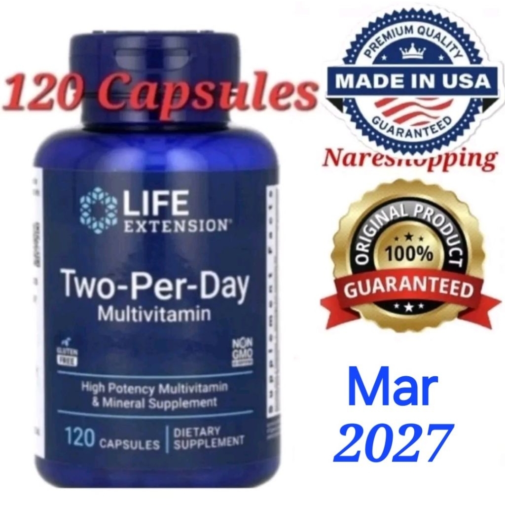 Jual life extension two per day Two-Per-Day Multivitamin 120 Capsules ...