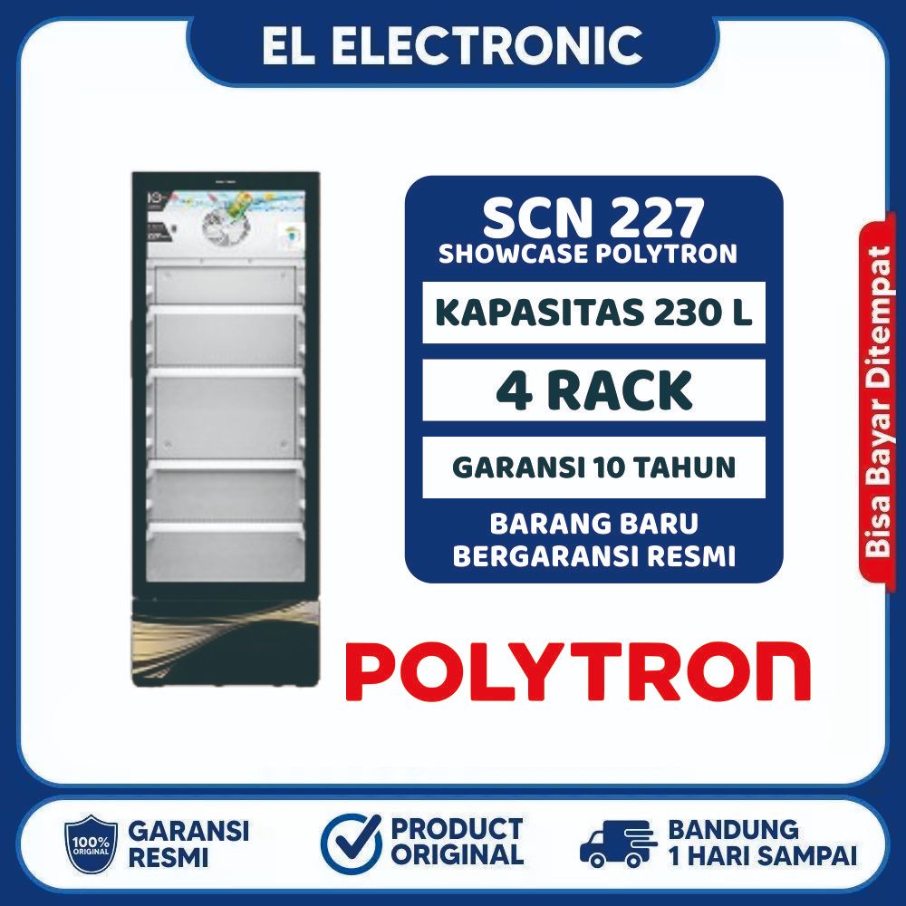 Jual SHOWCASE POLYTRON SCN 227 4 RAK DISPLAY COOLER KULKAS LOW WATT ...