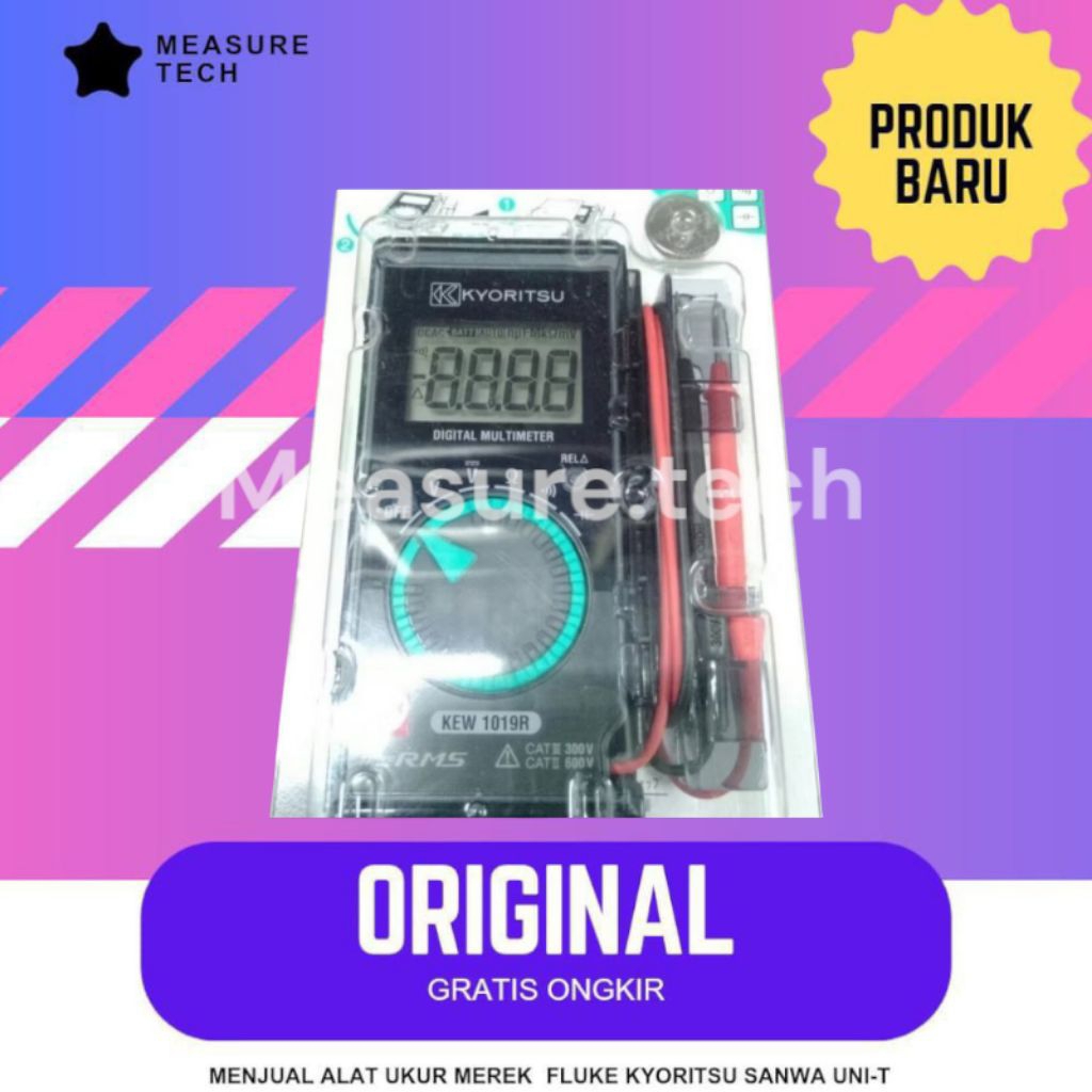 Jual Kyoritsu 1019R Pocket Digital Multimeter Multitester Avometer True ...