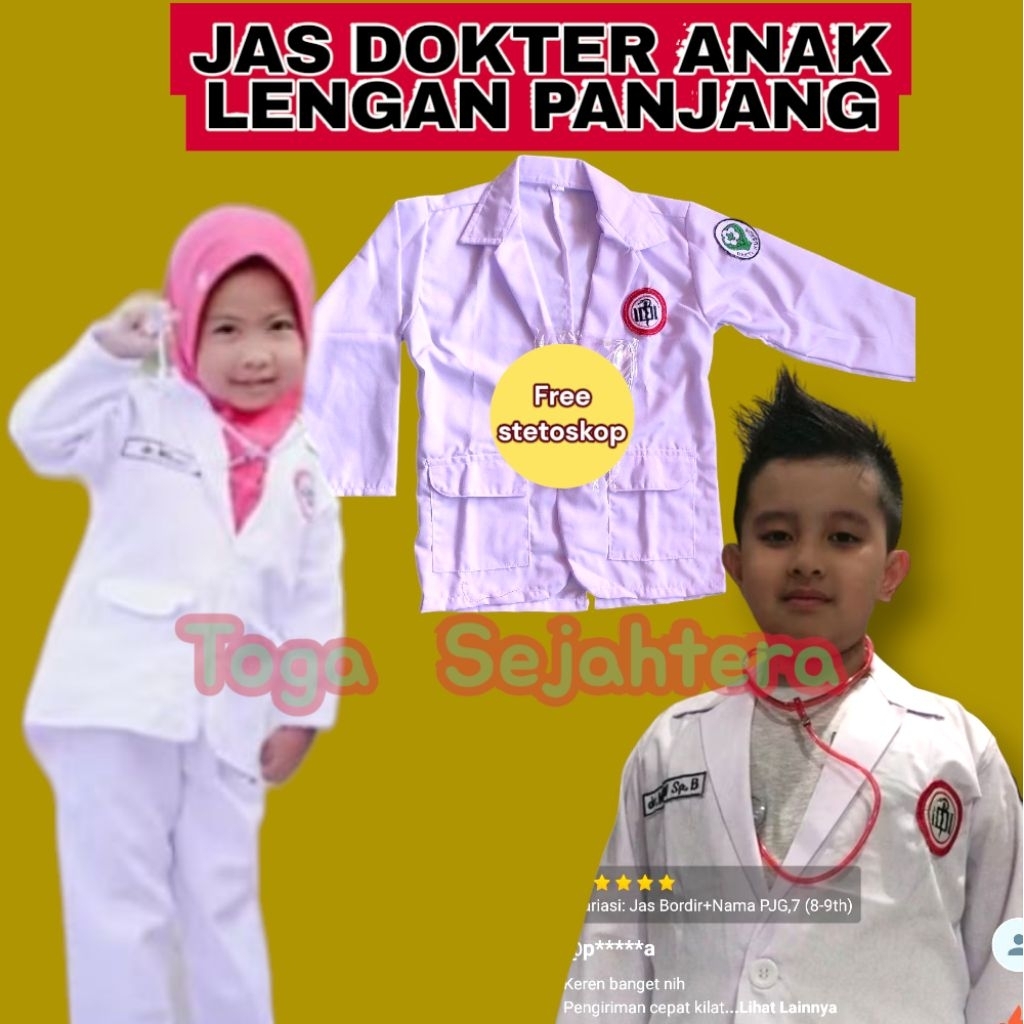 Jual Promo !!! BAJU JAS DOKTER ANAK / JAS ANAK LENGAN PANJANG | Shopee ...
