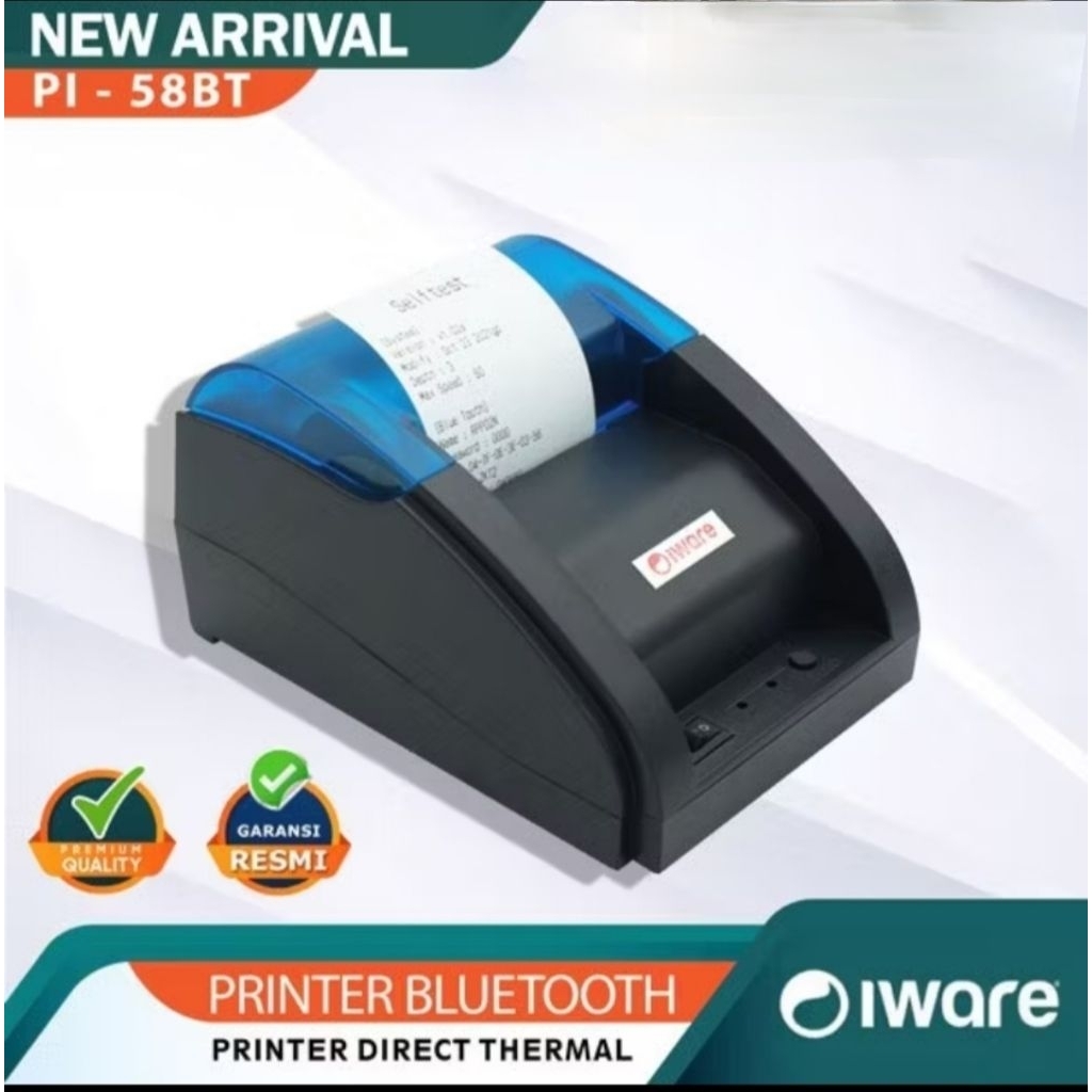Jual Printer Thermal Iware RJ11 USB Bluetooth 58mm | Shopee Indonesia