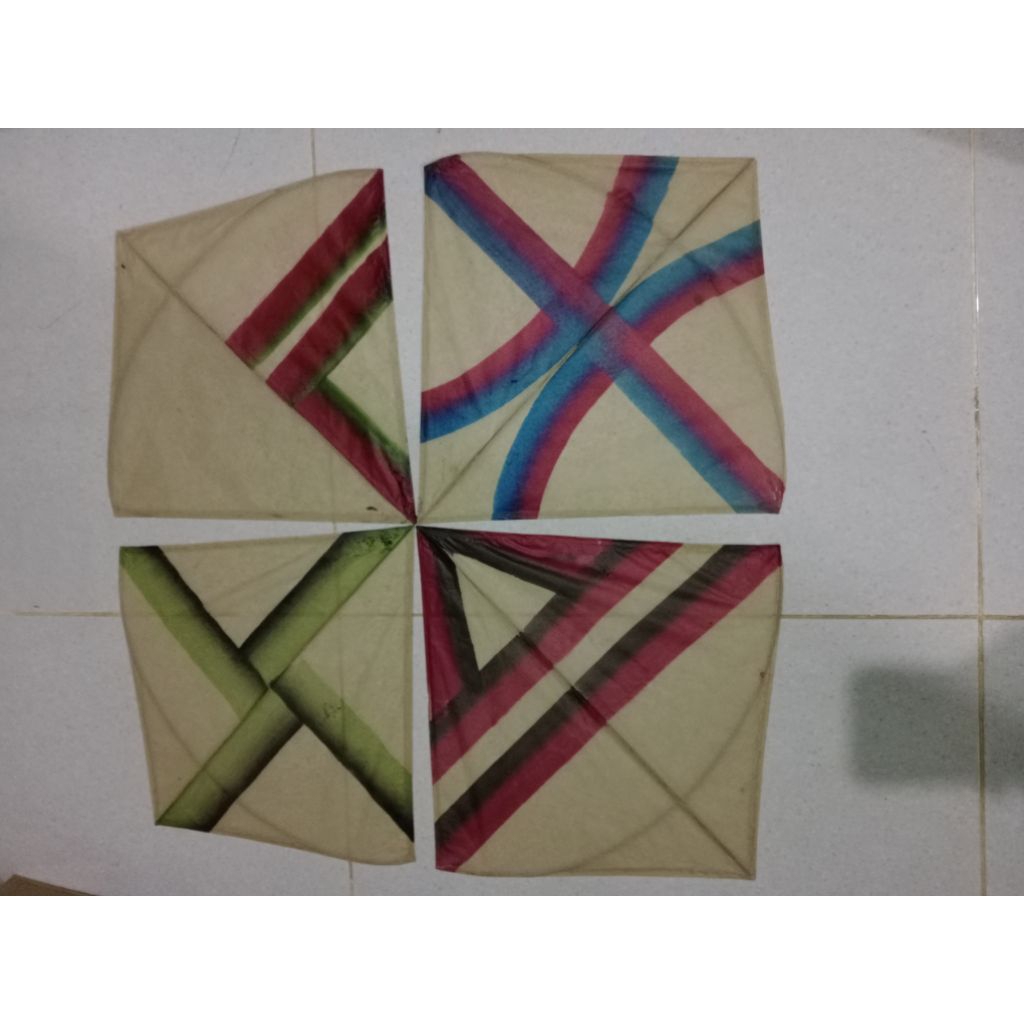Jual layangan murah uk54 isi 50 pcs kertas coklat layangan tradisional ...
