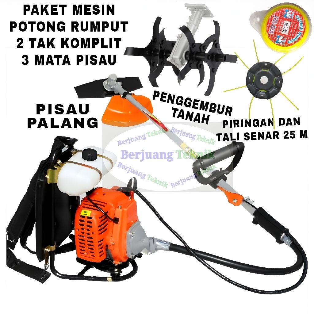 Jual Mesin Potong Rumput Multifungsi 2 Tak komplit penggembur tanah dan ...